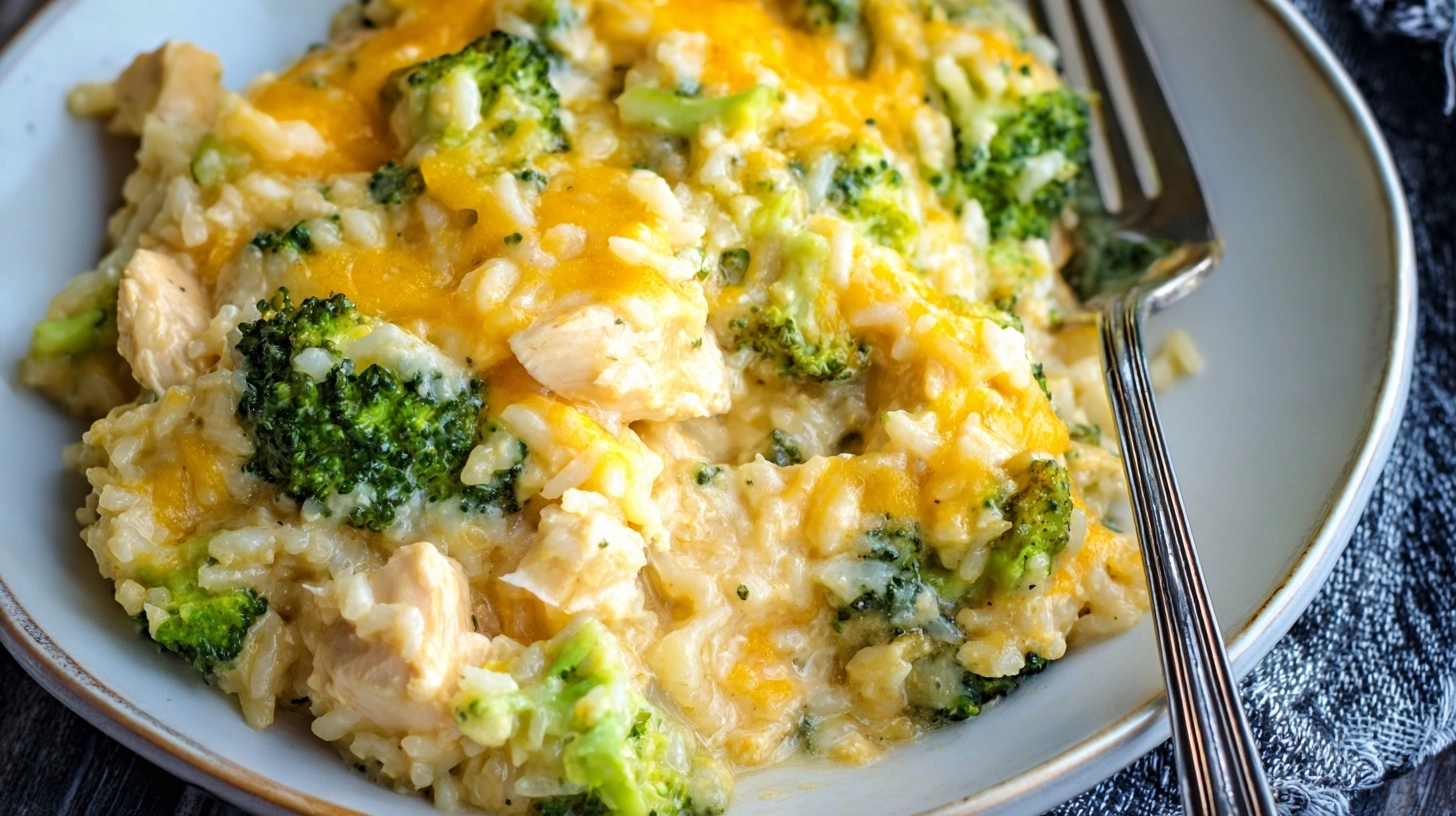 Creamy Chicken Broccoli Rice Cheese Casserole: Easy Comfort Food ...